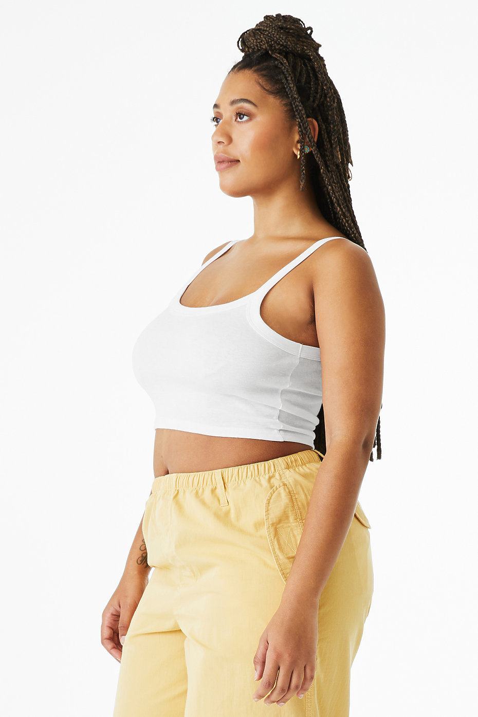 Women's Micro Rib Spaghetti Strap Tank | BELLA+CANVAS