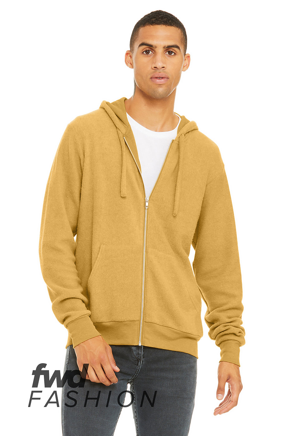 Unisex Sueded Fleece Full-Zip Hoodie | BELLA+CANVAS