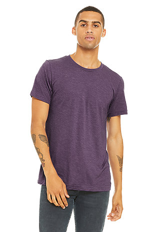 Bella Jersey Short-Sleeve T-Shirt (3001C) Heather Team Purple, S ...